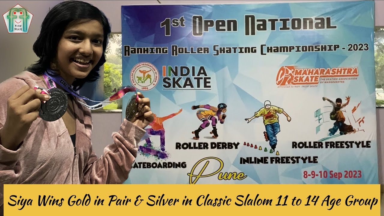 Siya wins Gold in Pair & Silver in Classic Slalom | Age Group 11 to 14 ...