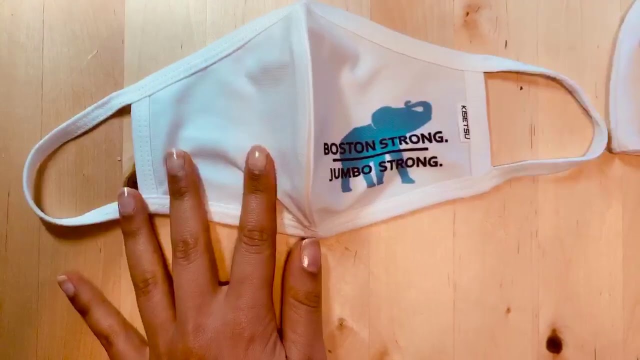 Tufts Face Mask Stretchy - YouTube