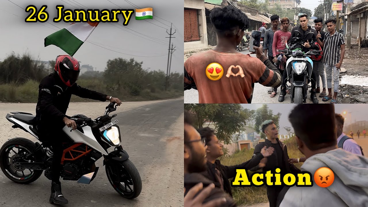 First Time Action Kiya 😡👊 || 26 January Moto Vlogging Karne Gaya Tha ...