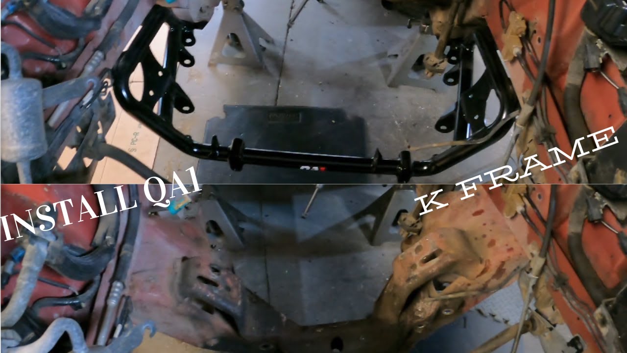 How to LS swap a New Edge Mustang replacing the K Frame - YouTube