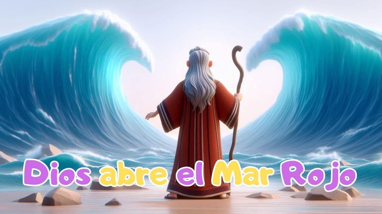 La biblia para niños │ Dios abre el Mar Rojo 🌊 │Historia biblicas para ...