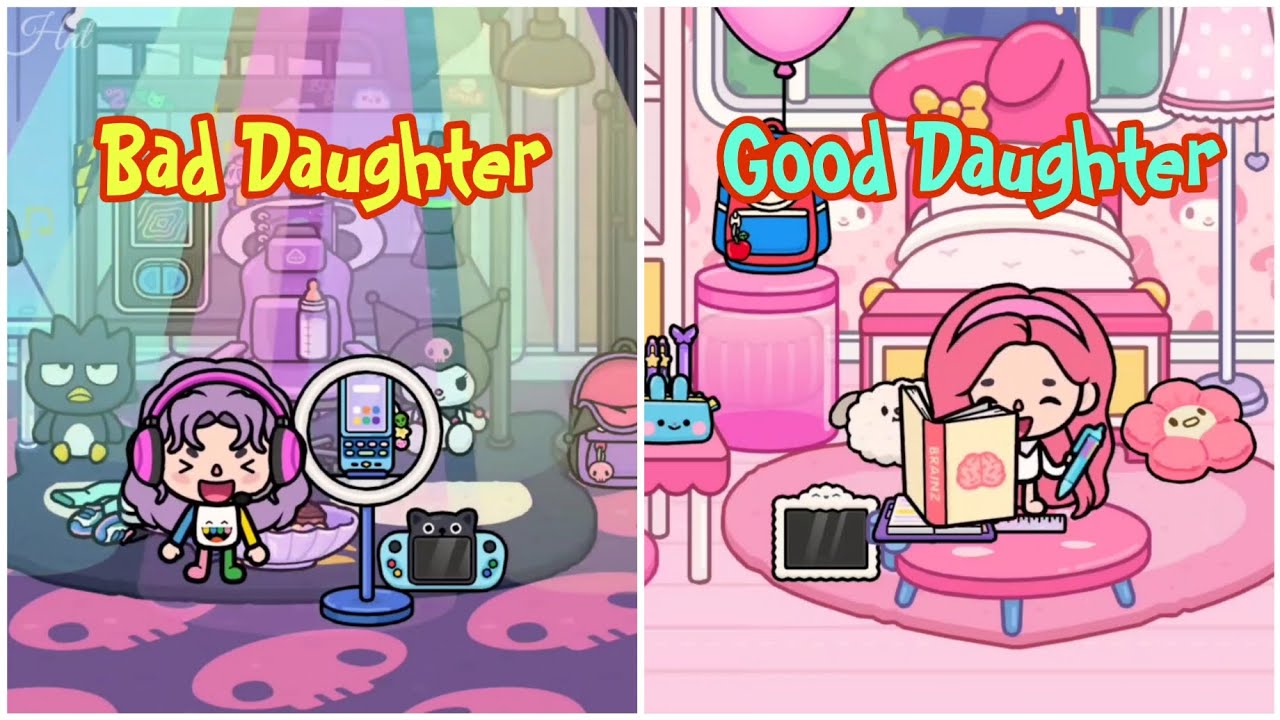 Good Daughter Vs Bad Daughter | Toca Sad Story |Toca Life World | Toca ...
