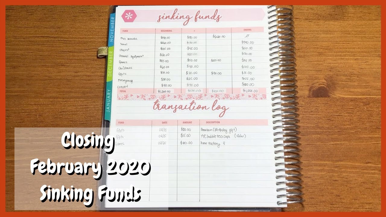 Closing My February 2020 Sinking Funds || Budget with Syl - YouTube