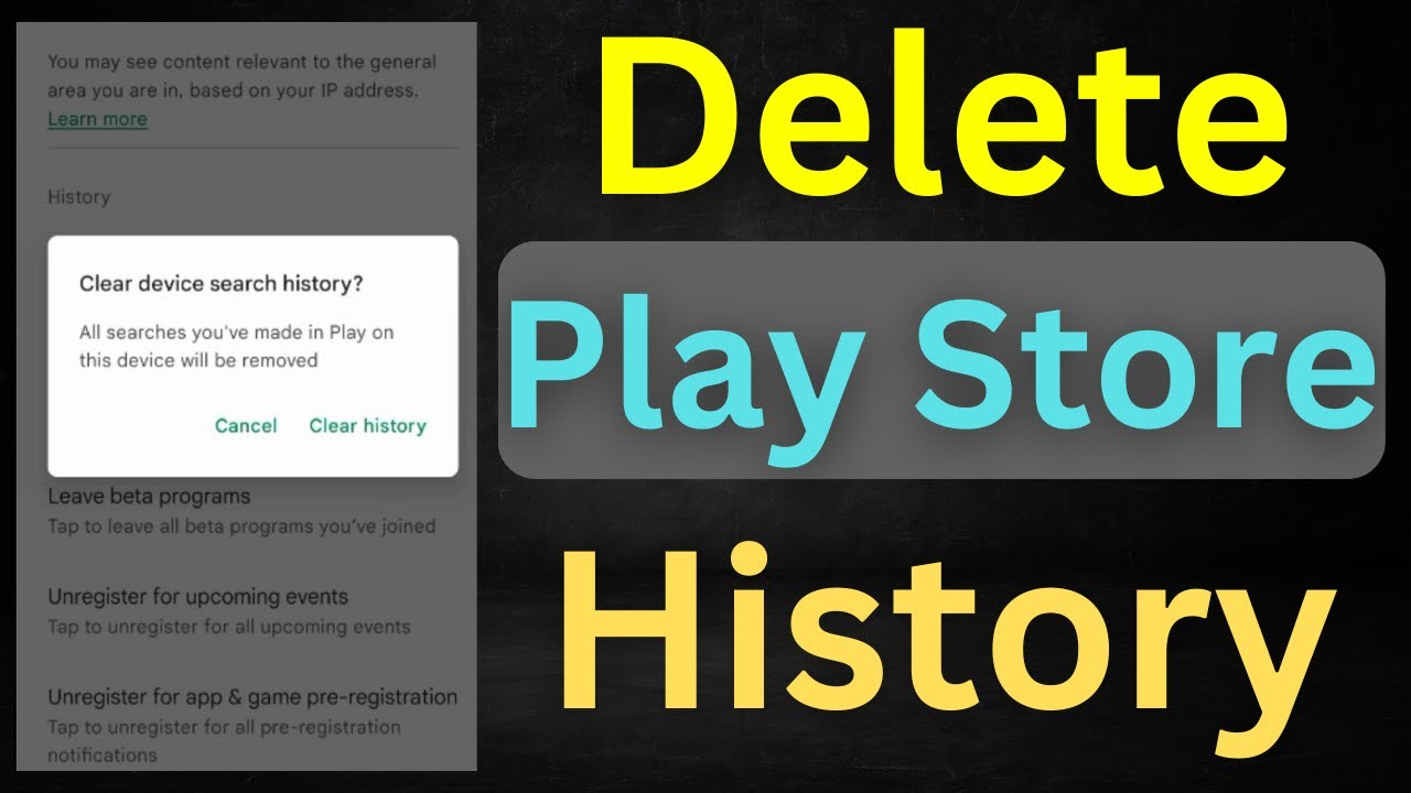 How To Delete Play Store Search History | Easy Method To Delete Play ...