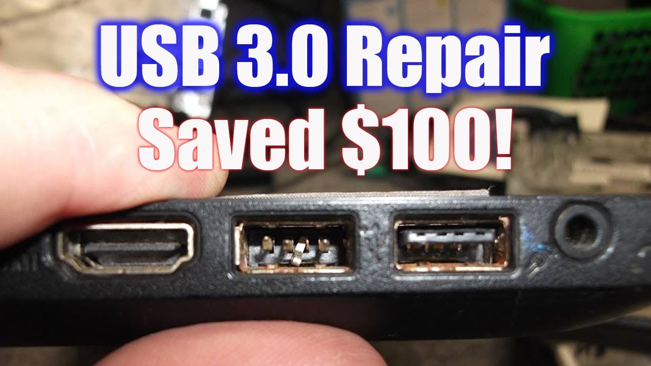 USB 3.0 Jack Repair Using Donor - YouTube