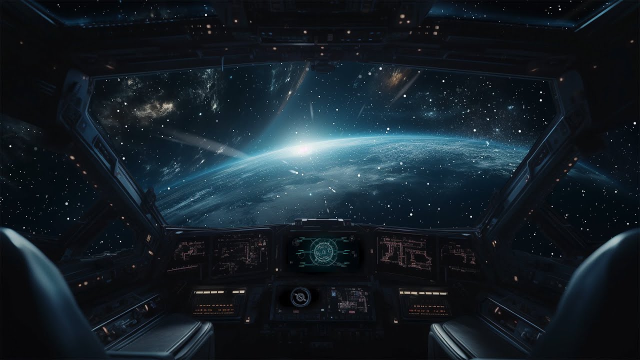 Spaceship Cockpit Flying in Space | Interstellar White Noise Sounds ...