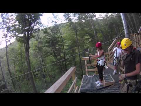 Ziplines Hunter Mtn - YouTube