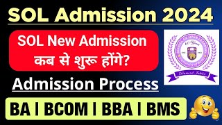 Sol Bcom Admission Details 2024 Du Sol B Com Admission Process 2024 Sol ...