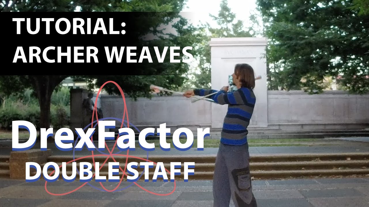 Beginner Double Staff Tutorial Archer Weaves - YouTube