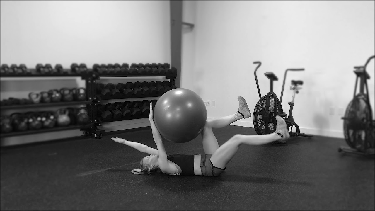 Stability Ball Deadbug - YouTube