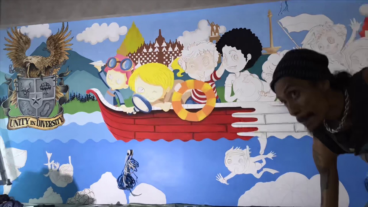 Mural @ indika foundation - YouTube