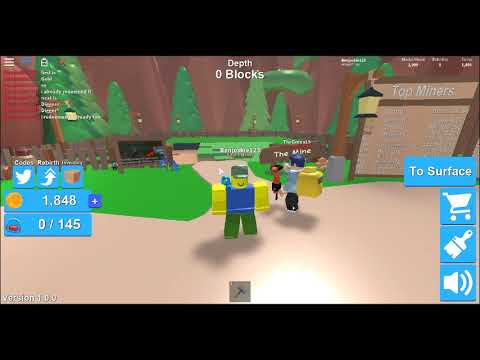 Roblox Mining simulator Codes - YouTube