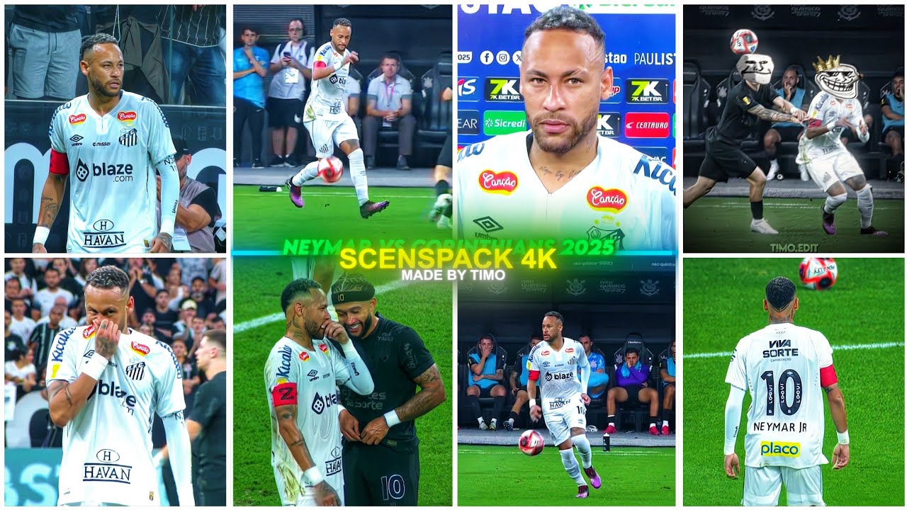Neymar Vs Corinthians 2025 / RARE CLIPS SCENEPACK 4K ( With AE CC and ...