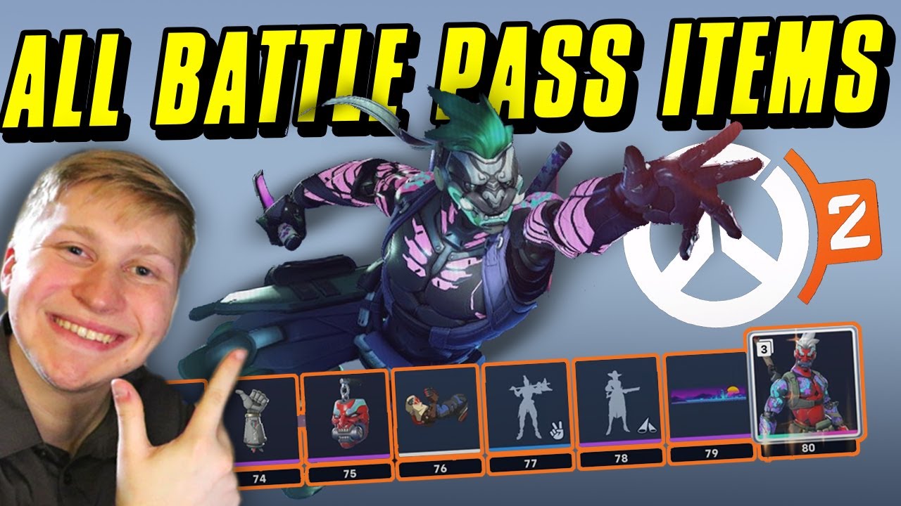 (EVERY BATTLE PASS ITEM) for OVERWATCH 2 SEASON 1 | Skins, Emotes ...