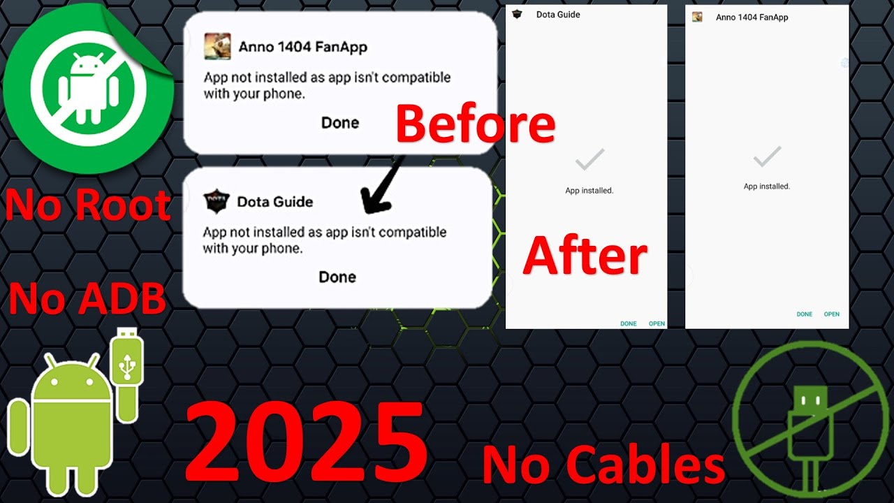Fix apps that arn't compatible with your phone on Android 2025 (No root ...