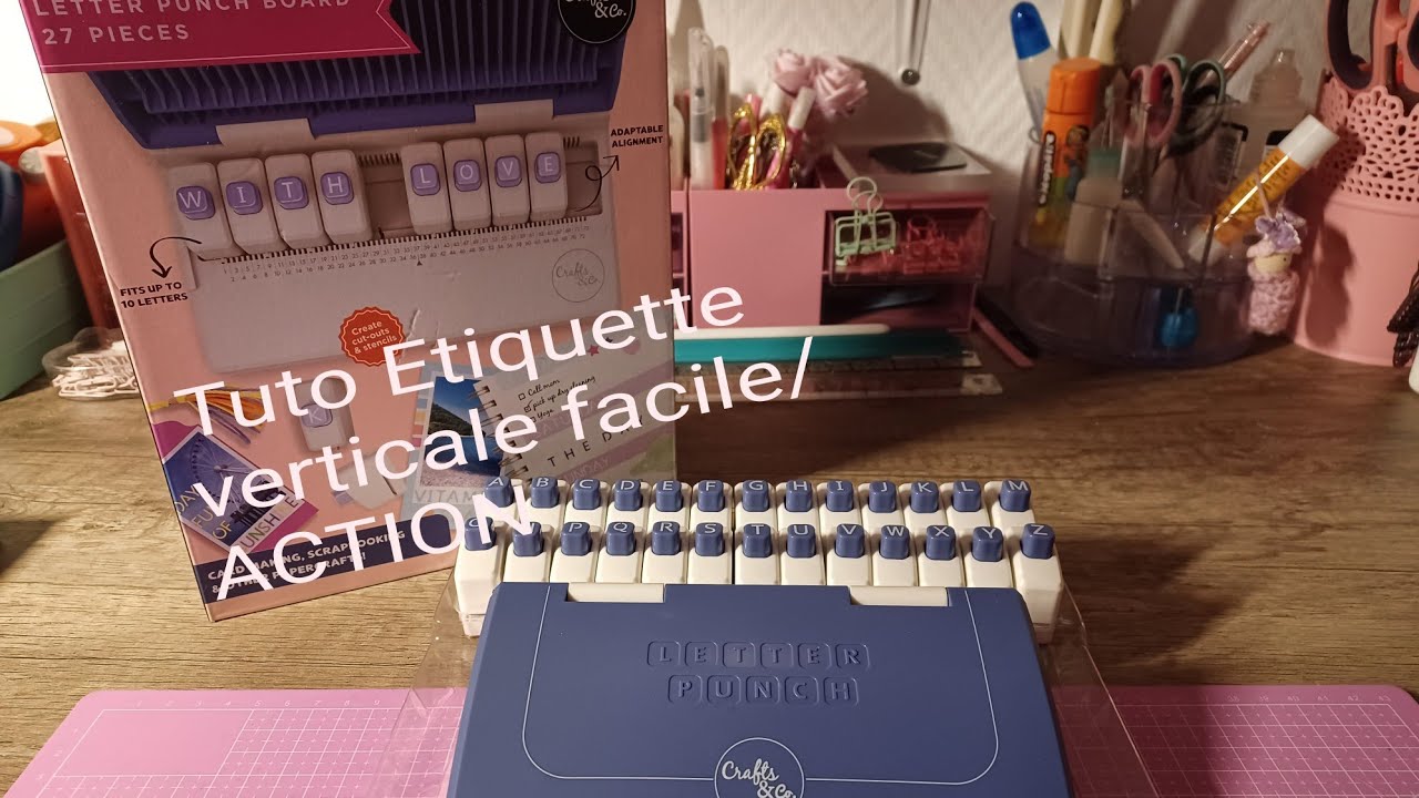 Punch Board Letter Action/Tuto Etiquette verticale facile - YouTube