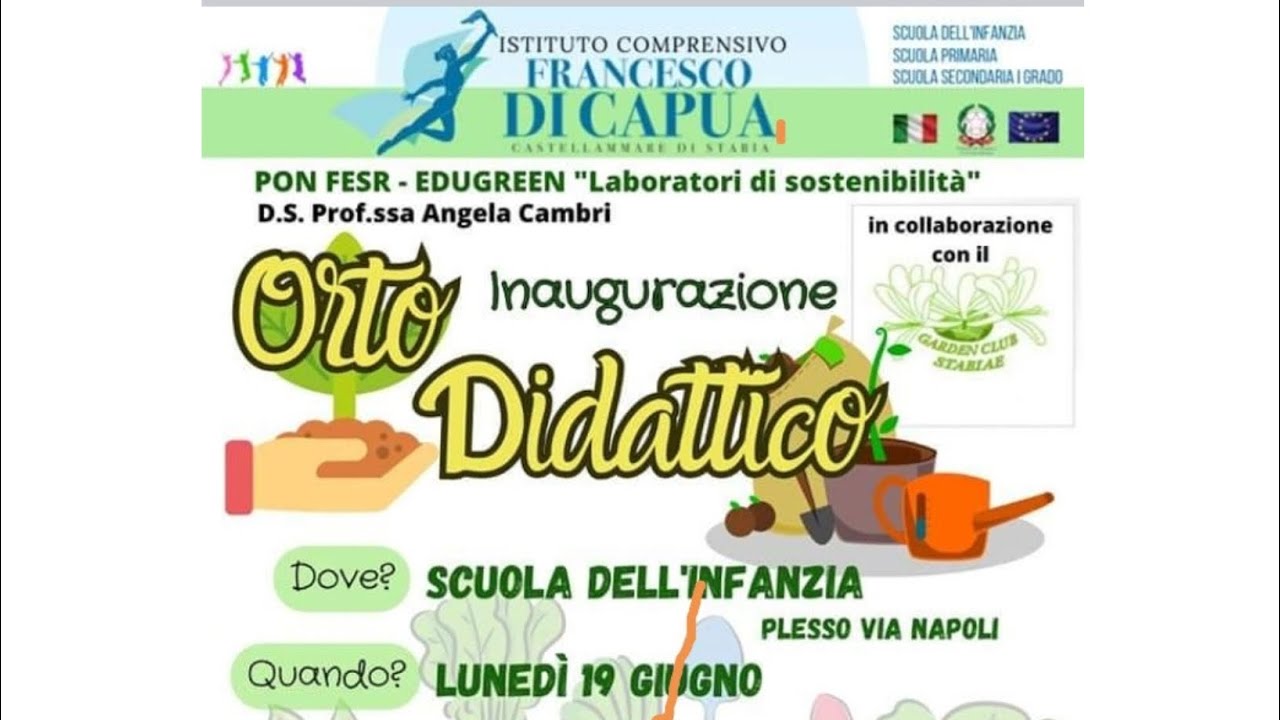 I.C. "Francesco Di Capua" - Inaugurazione dell'Orto Didattico - YouTube
