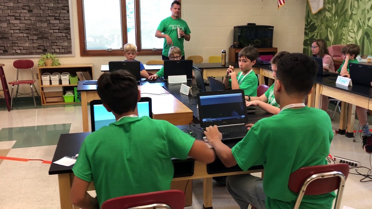 A Glimpse Into Classroom Antics Minecraft Coding Camp - YouTube