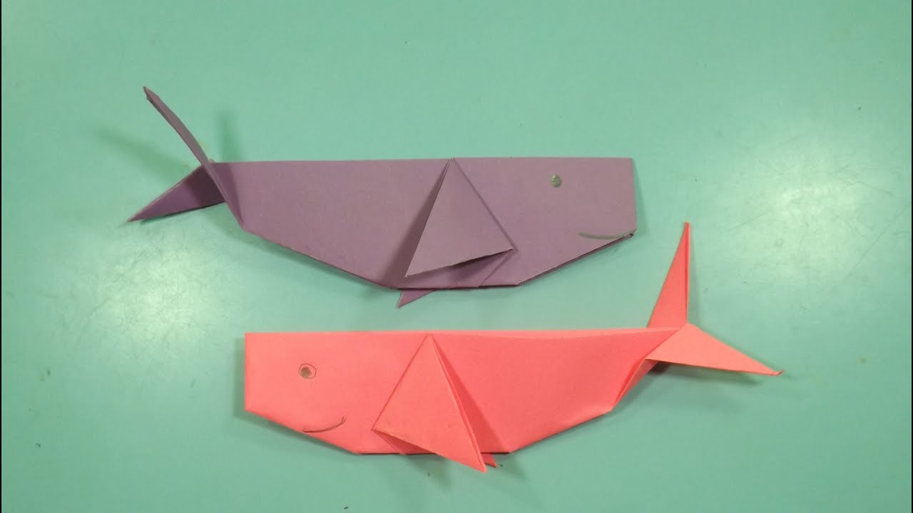 Ballena de papel - origami - whale tutorial - YouTube