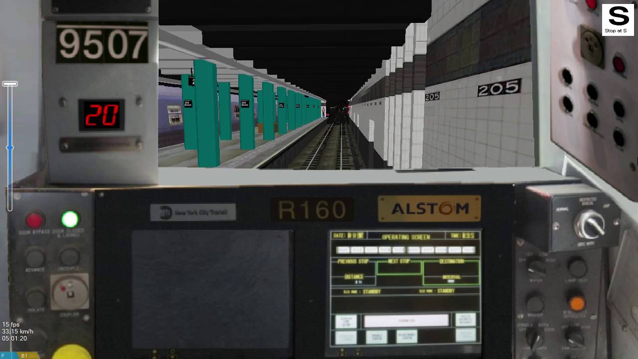 OpenBVE HD 60 FPS Test: Operating R160A (D) from 205th St Layup to ...