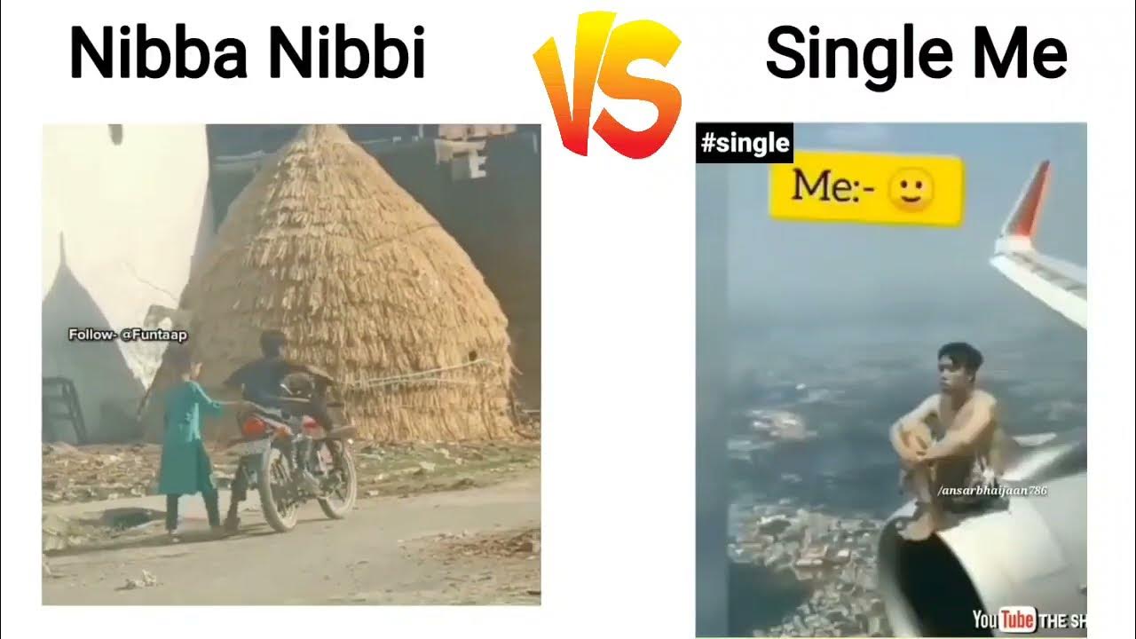Nibba Nibbi vs Single Me #funnyvideo #viralmemes #h9_memes #memes @h9_memes @H_9GAMING - YouTube