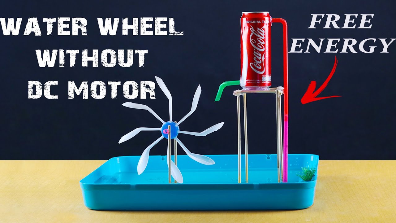 How to Make Water Wheel Without DC Motor - Non Stop Water Fountain DIY ...