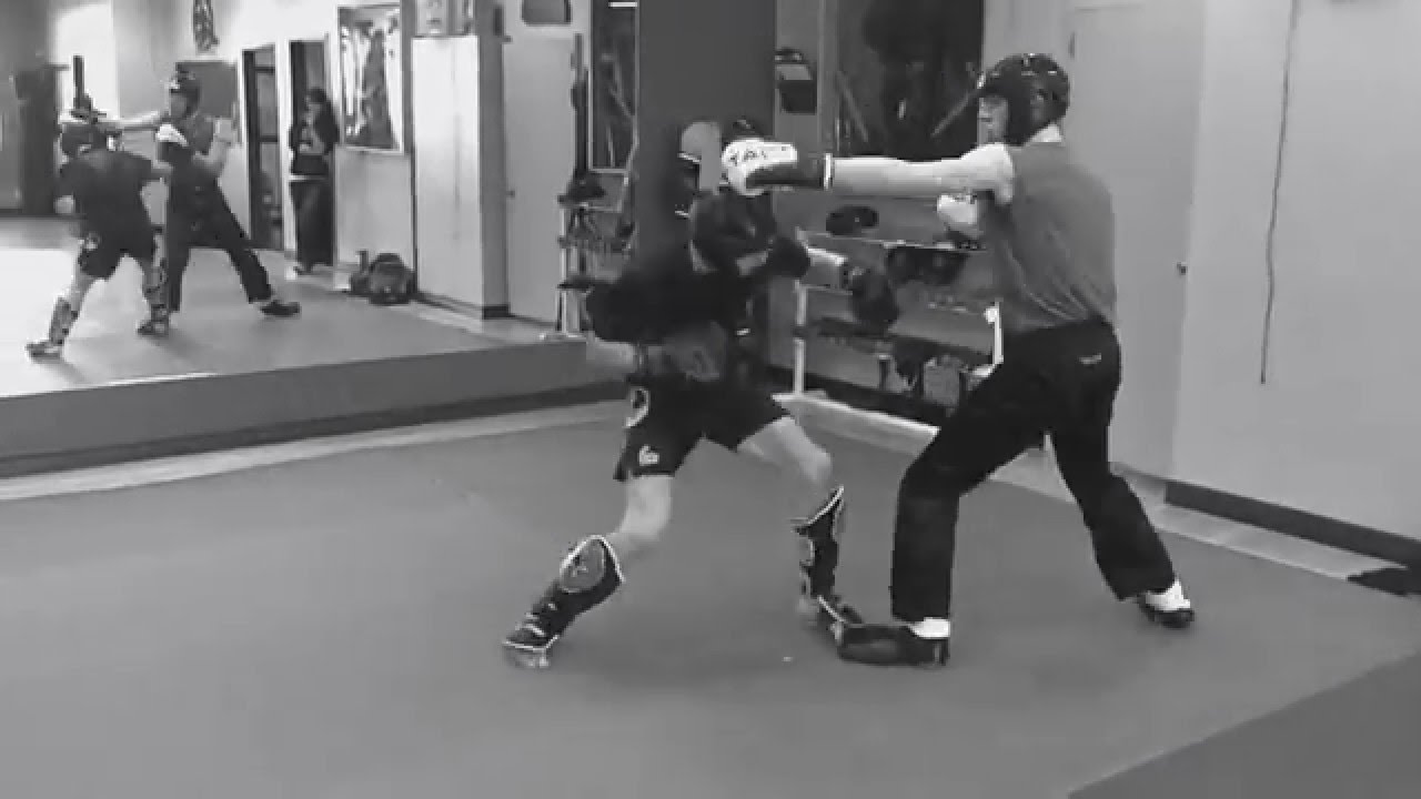 Preparation for kickboxing match - YouTube