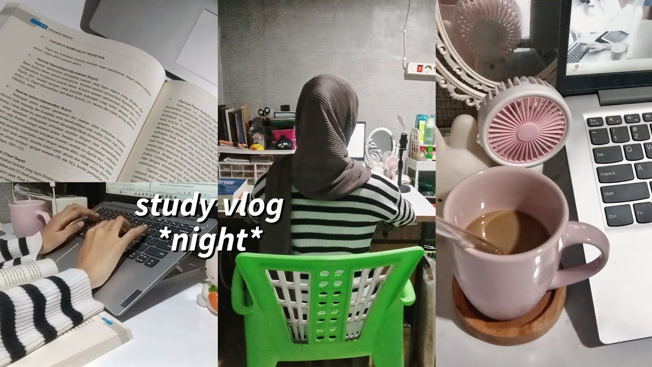 NIGHT STUDY VLOG💻📚 : lots of studying, productive, assignment ...