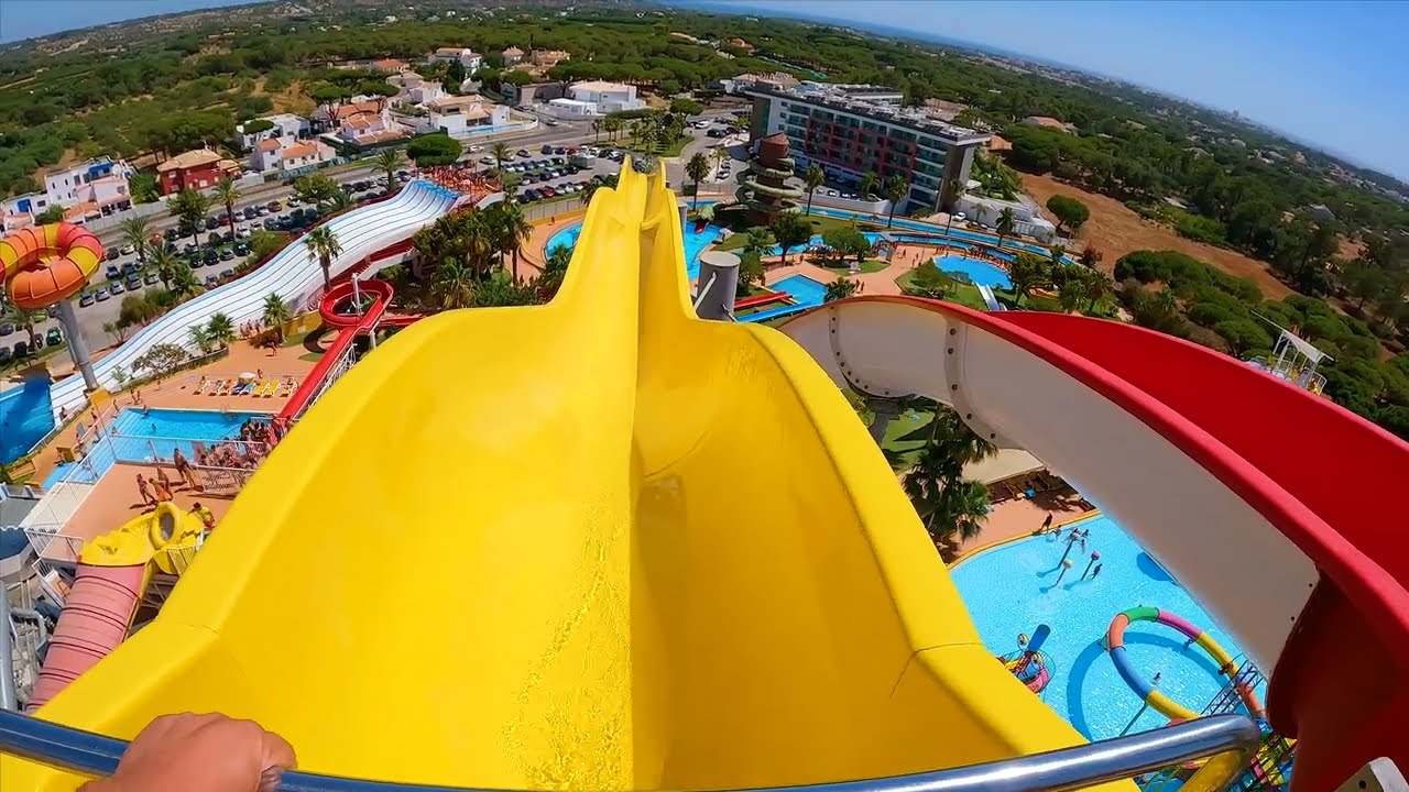 Free Fall & Kamikaze, AquaShow Algarve 2022, Portugal - YouTube