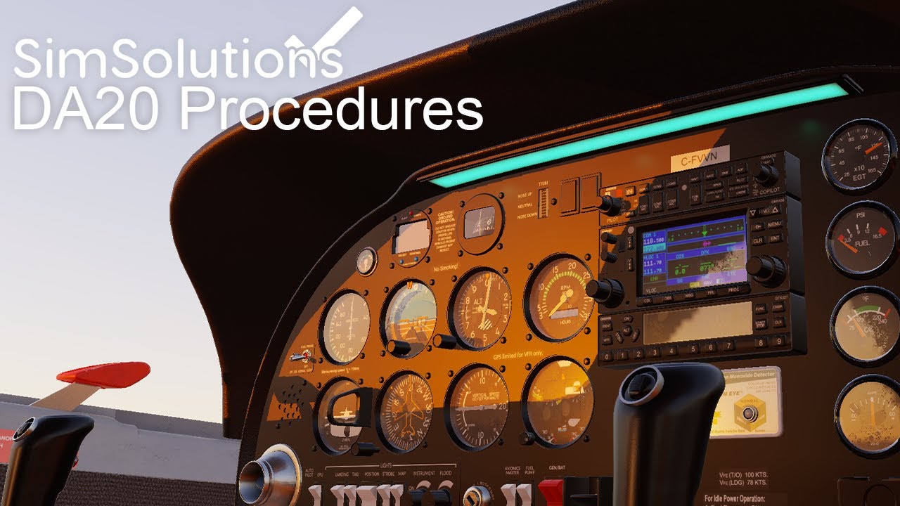 SimSolutions DA20-C1 | Procedures and Operation - YouTube