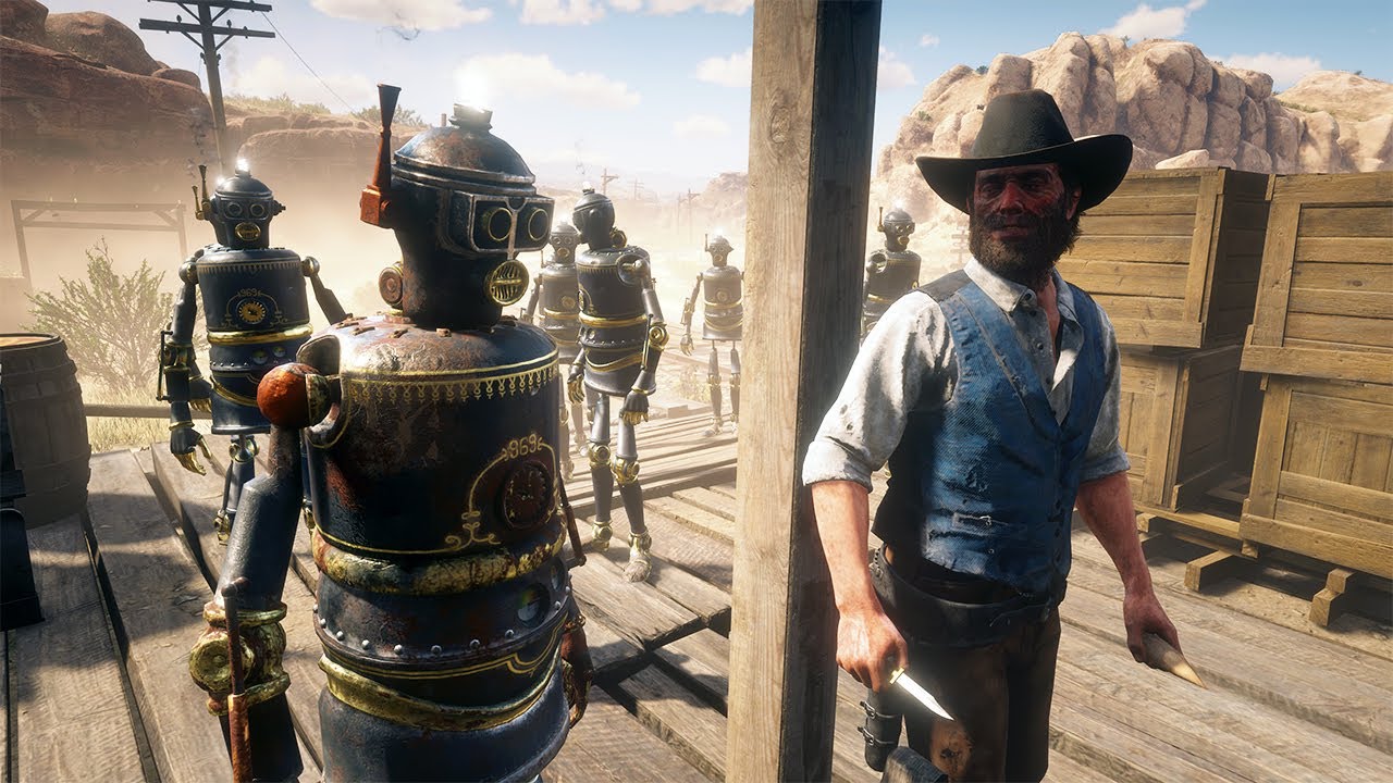Red Dead Redemption 2 - Brutal Robot Gameplay With Bodyguards Vol. 2 ...