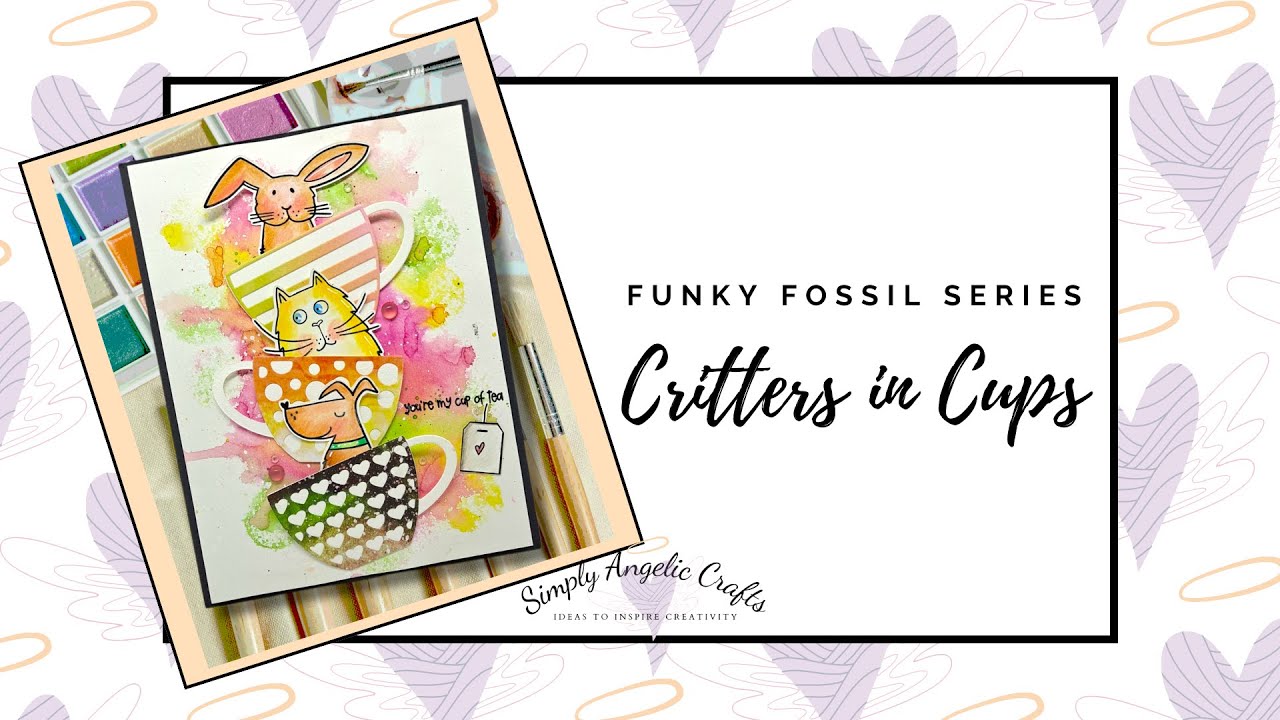 Funky Fossil Designs | Critters In Cups Stamp Set | Mixed Media - YouTube