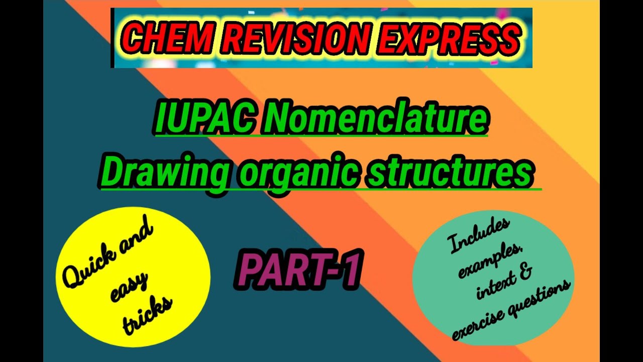 IUPAC Nomenclature I Drawing organic structure I Class 12 I Chemistry I ...