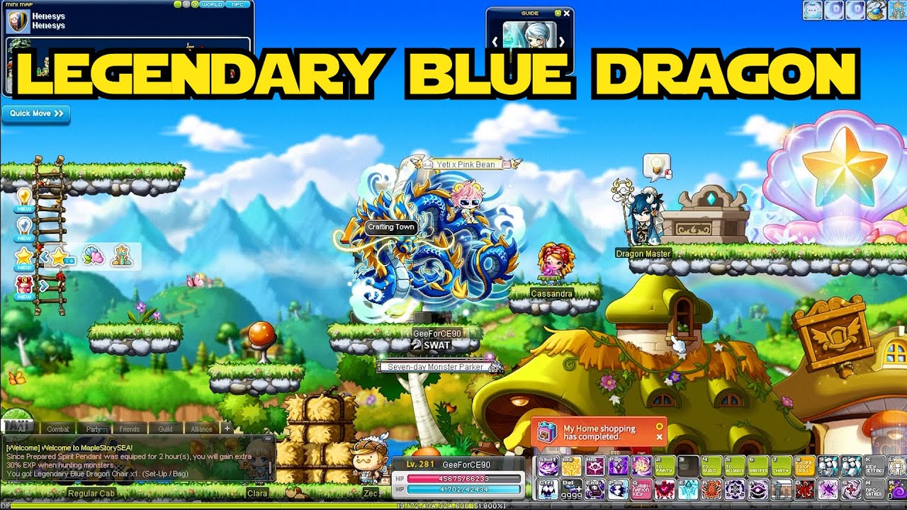 MapleStory Legendary Blue Dragon Event | MapleStorySea - YouTube
