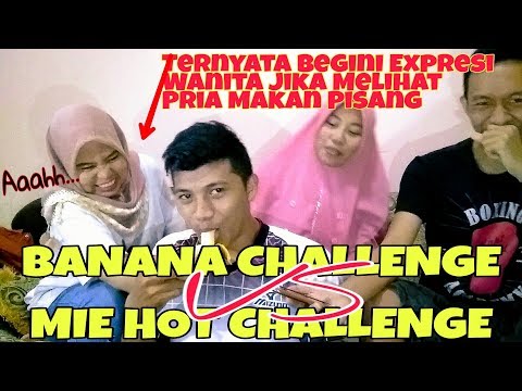 [CHALLENGE MAKAN PISANG] - 2 CEWEK VS 2 COWOK 😱