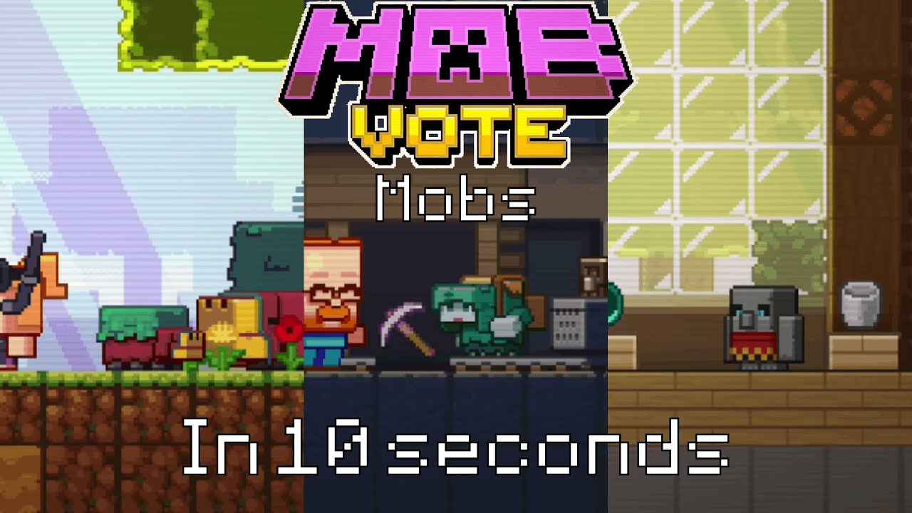 Mincraft Mob Vote mobs in 10 seconds - YouTube