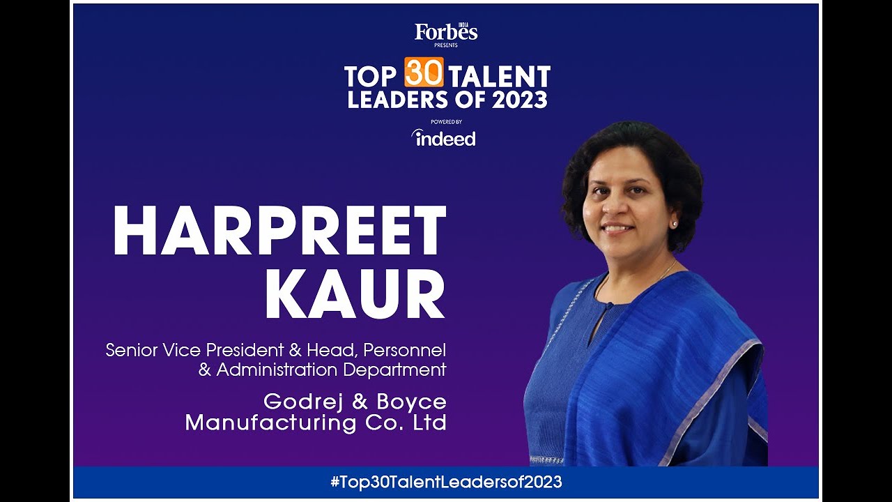Forbes India Presents Top 30 Talent Leaders of 2023 powered by Indeed | Harpreet Kaur - YouTube