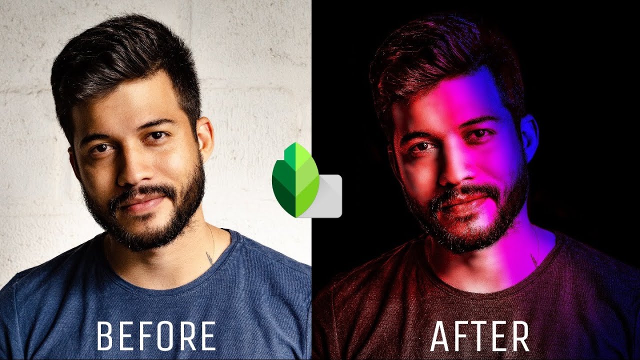 Dual Lighting effect in Snapseed | Portrait Dual tone editing snapseed ...