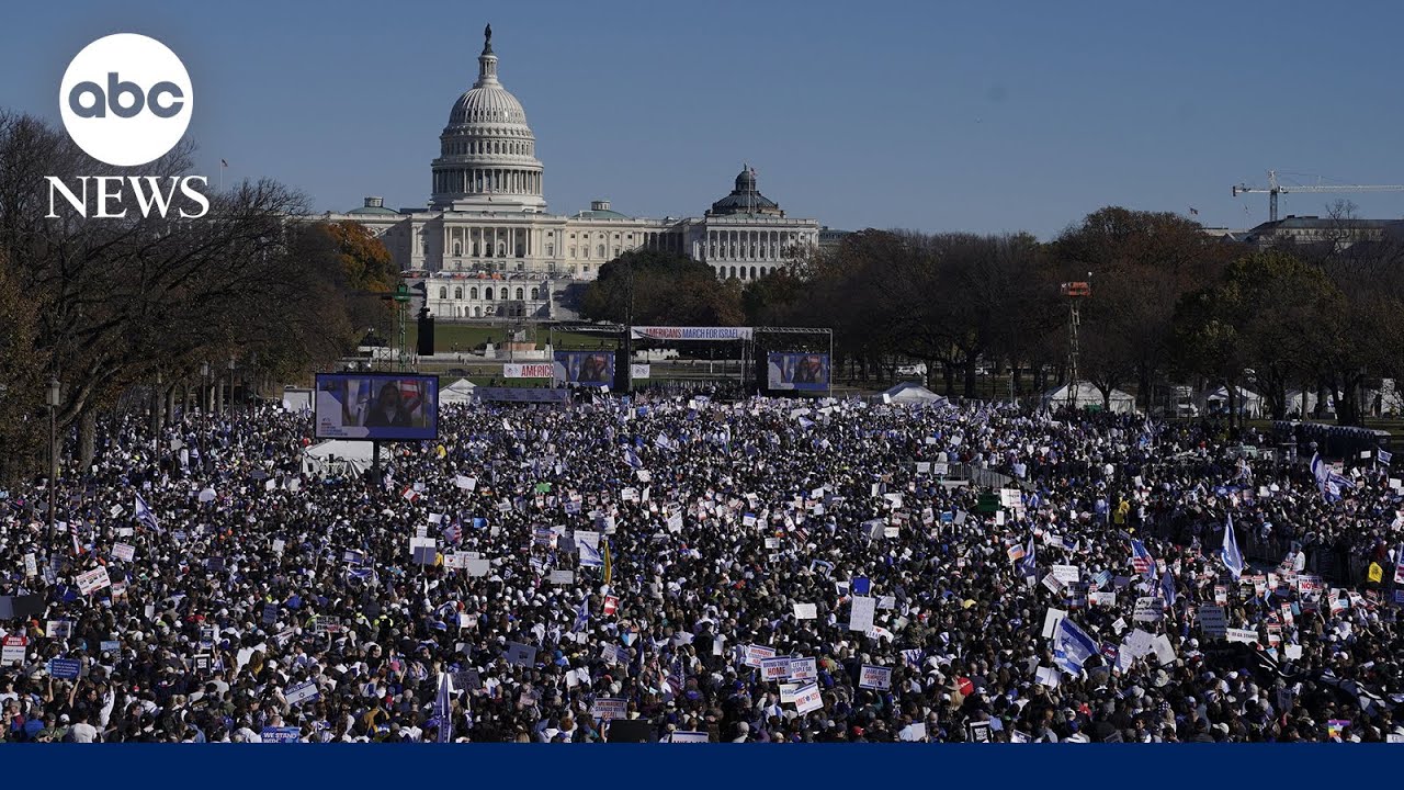 LIVE: March for Israel draws thousands in pro-Israel rally in ...