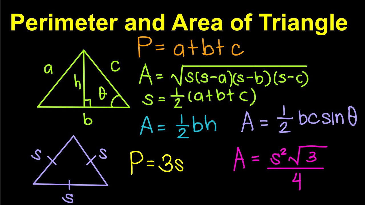 Perimeter and Area of Triangles (Tagalog/Filipino Math) - YouTube