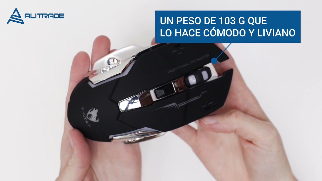 Mouse Inalámbrico Recargable Gamer Rgb 2400dpi 6 Botones - YouTube