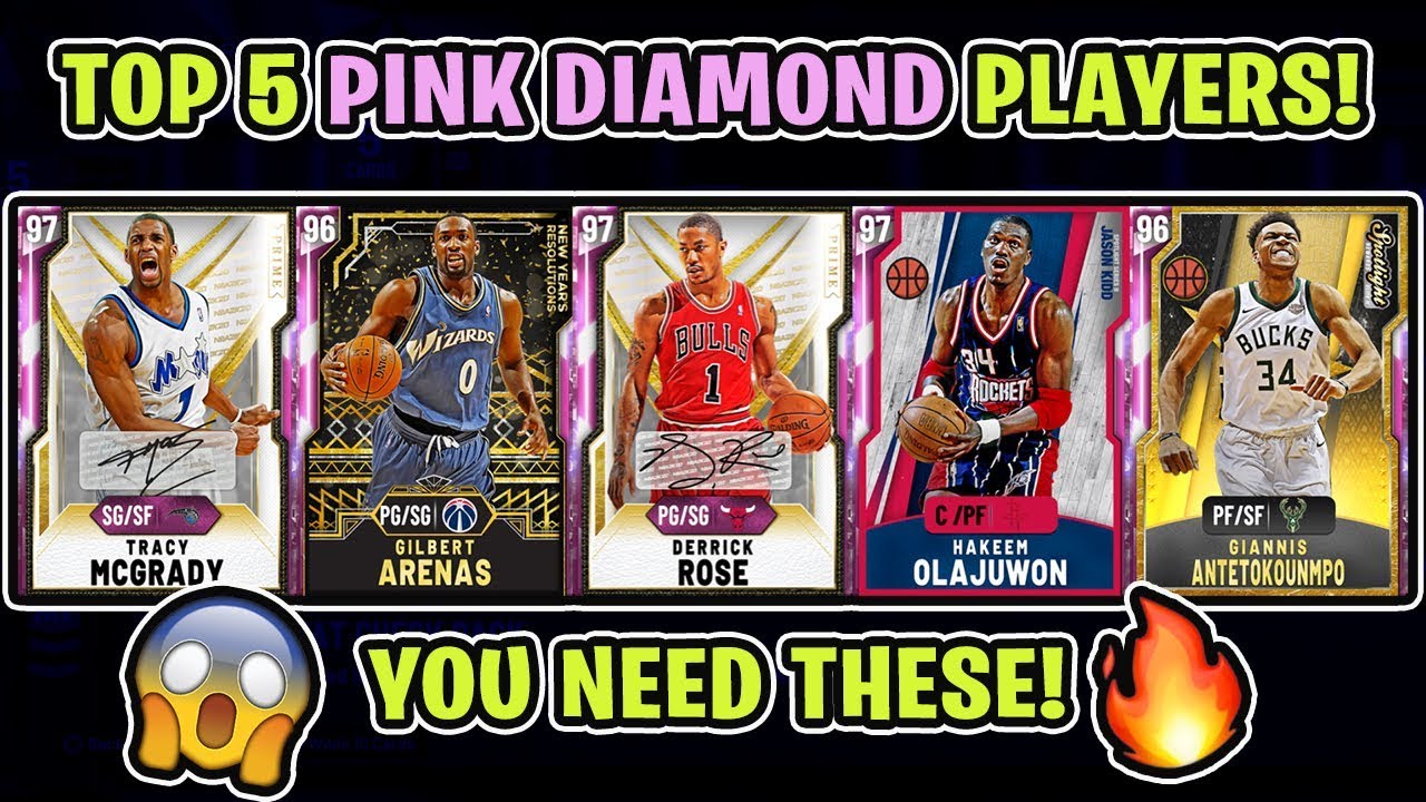 NBA 2K20 MYTEAM TOP 5 PINK DIAMOND PLAYERS! MUST HAVES! - YouTube