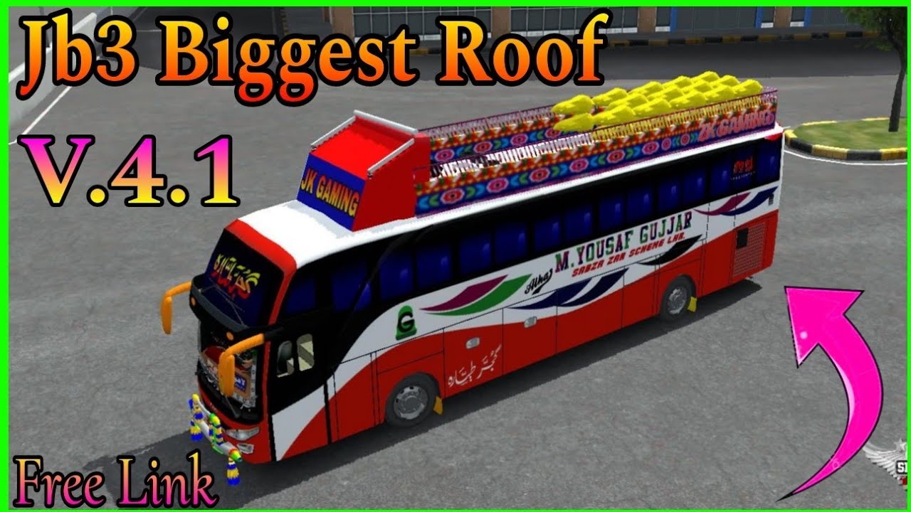 4.1 Jb3 Bus 3d Roof || Stylish Roof Jb3 Bus || For bussid - YouTube