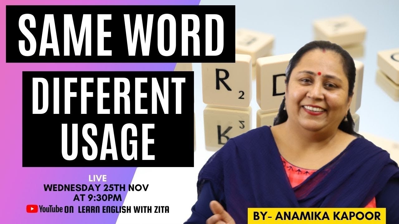Same Word Different Usage In English| Practical How To Use Same Word ...