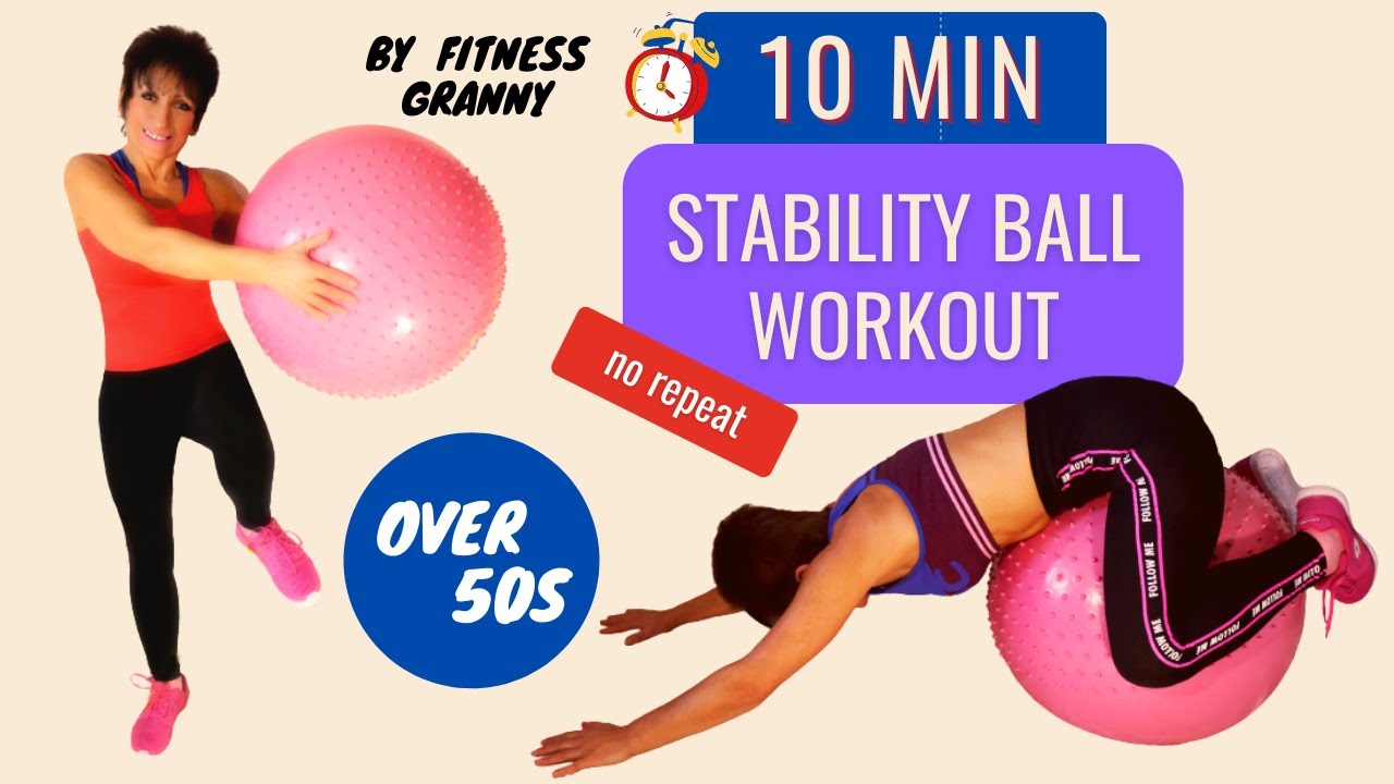10 MIN YOGA BALL STRETCH WORKOUT – SWISS BALL EXERCISES for BODY ...