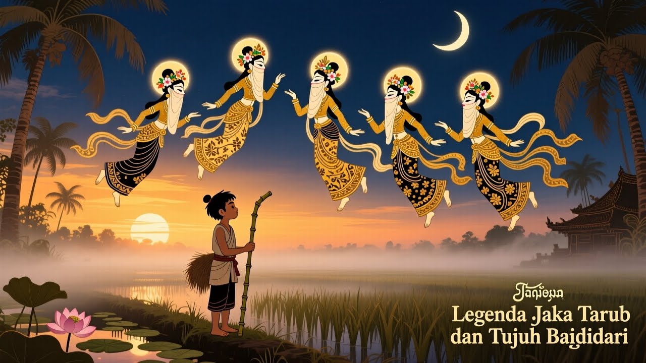 🔖Legenda Jaka Tarub dan 7 Bidadari | Kisah Cinta Manusia dengan ...