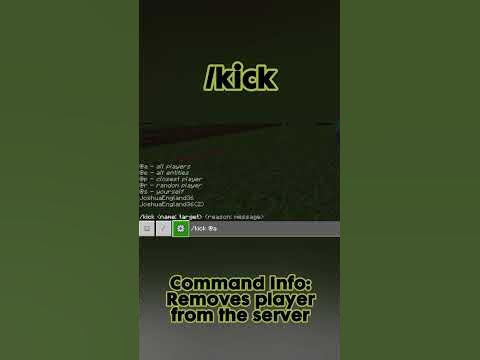 How to use the /kick command in Minecraft Bedrock #minecraft #bedrock # ...
