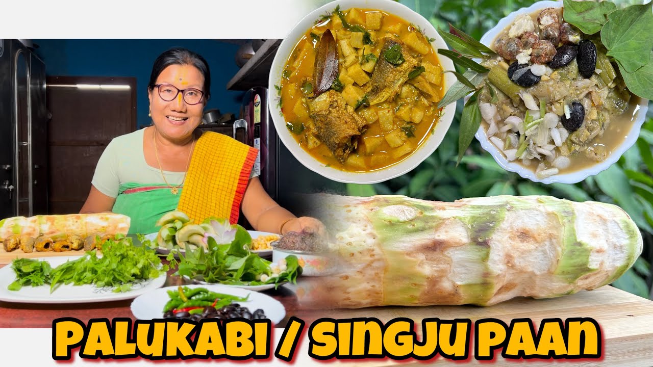 TARO root curry with rohu fish, EROMBA || Manipuri home cooking ...