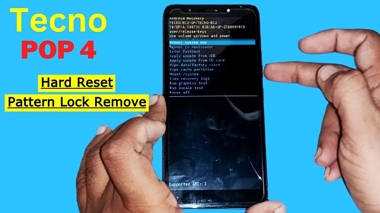 Tecno Pop 4 (BC2) Hard Reset | Remove Screen Pattern Lock Without PC ...