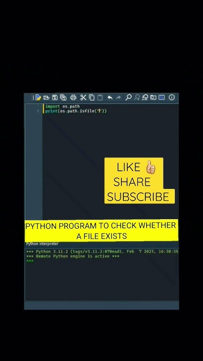 Python Program To Check Whether A File Exists Python Coding Coder Youtube